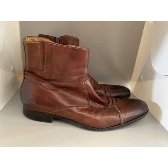 Gordon Rush | Shoes | Gordon Rush Tan Cognac Mens 95 Two Tone Zipper ...